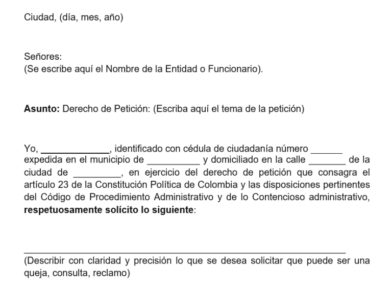 Cómo hacer un derecho de petición en Colombia: guía completa ...